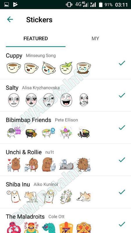 WhatsApp’tan Yeni Sticker Güncellemesi : BiLGiZONE